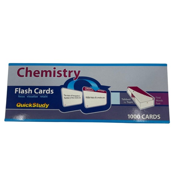 QuickStudy | Other | Quickstudy Chemistry Flash Cards Tabbed By Topic ...